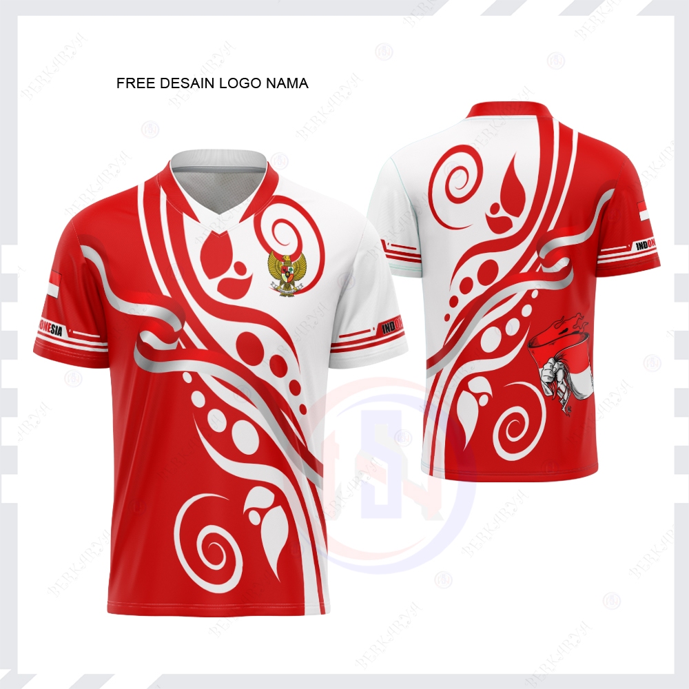 Jual Baju 17 Agustus Dirgahayu Indonesia Ke 80 Tahun / Kaos Jersey 17 Agustus 2025 Fullprinting ...