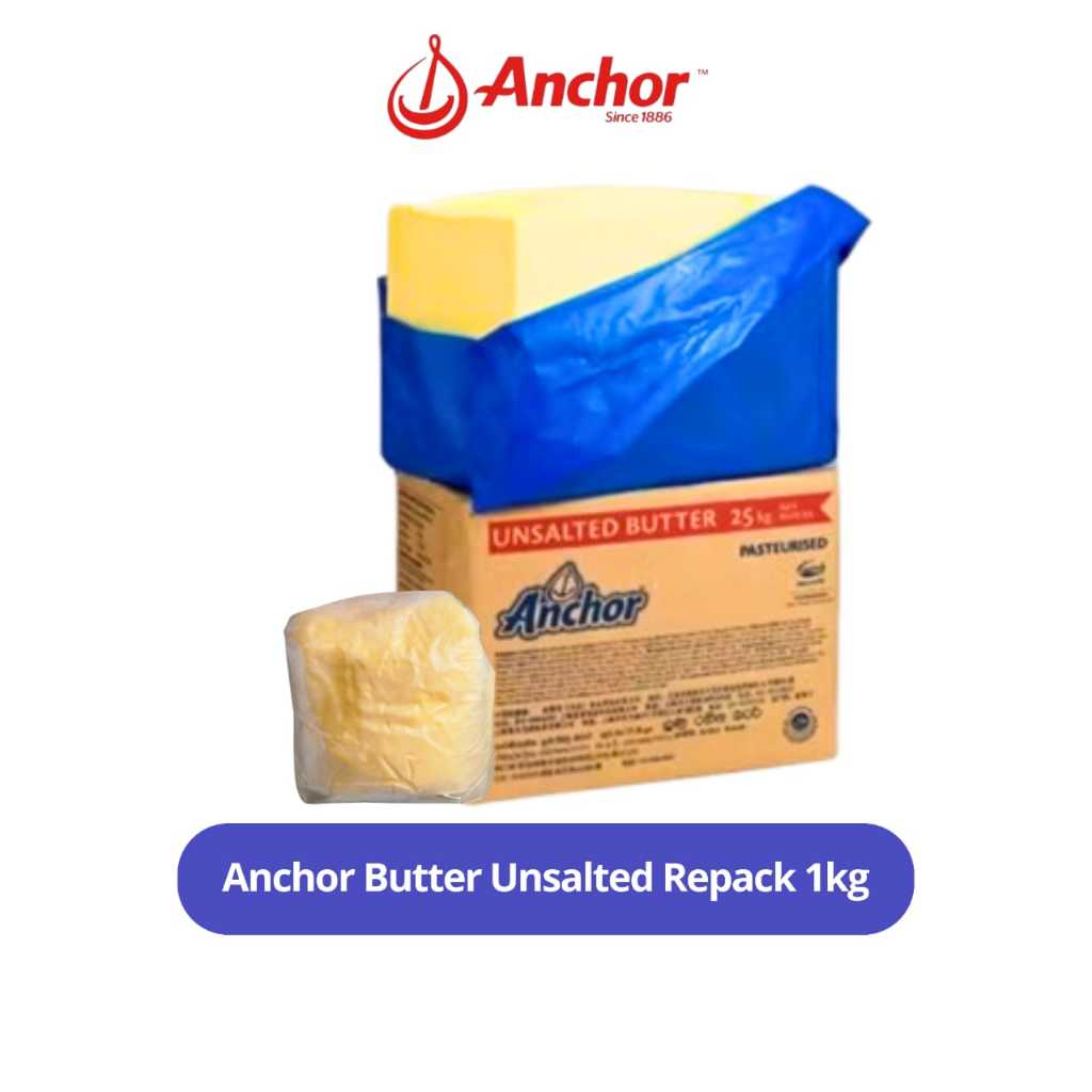 Jual Anchor Butter Unsalted REPACK 1KG TERMURAH | Shopee Indonesia