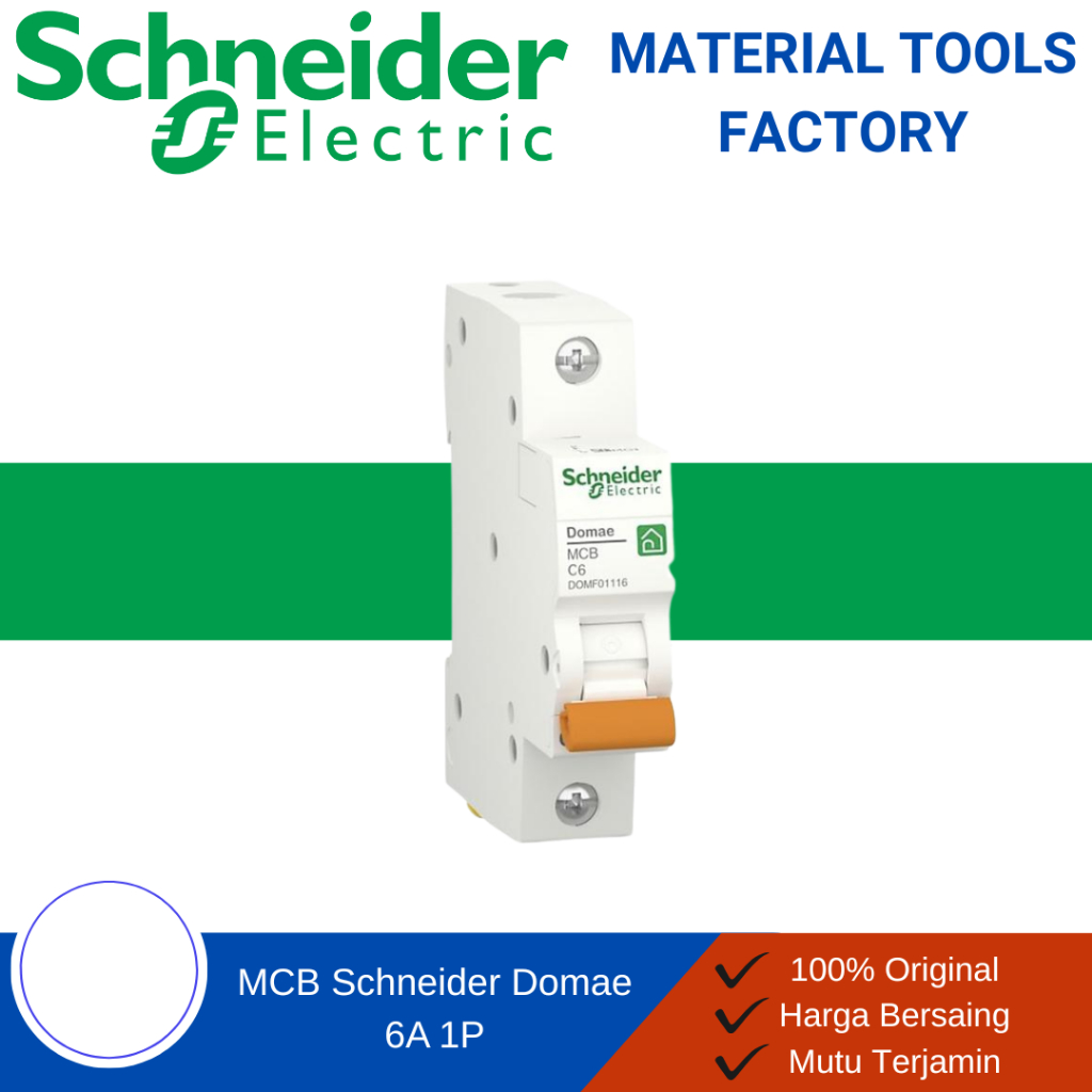 Jual MCB - MCB Schneider - MCB 1 Phase - MCB Schneider 1 Phase Domae 6A ...
