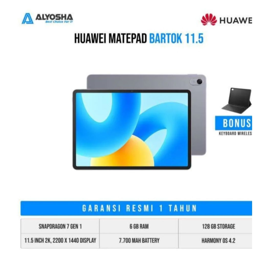 Jual HUAWEI MATEPAD 11.5 REBORN |Snapdragon 7 gen 1 | 6GB / 128GB ...