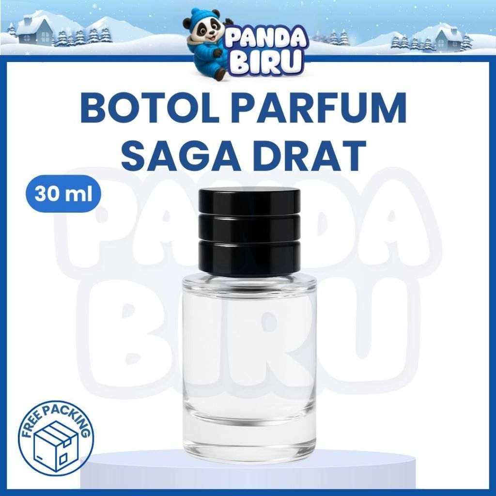 Jual Botol Parfum Saga Trans Cap Hitam Drat 30ml / Botol Beling Minyak ...