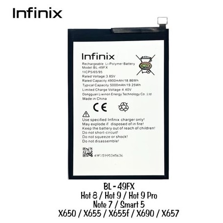 Jual Baterai ORIGINAL INFINIX BL-49FX / Smart 5 / Hot 8 / Hot 20i ...