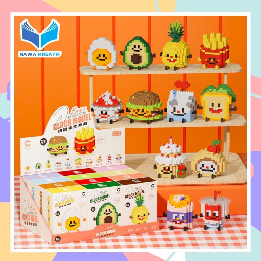 Jual NAWA Mainan Block Bricks Super Delicius Food Balok Susun Series ...