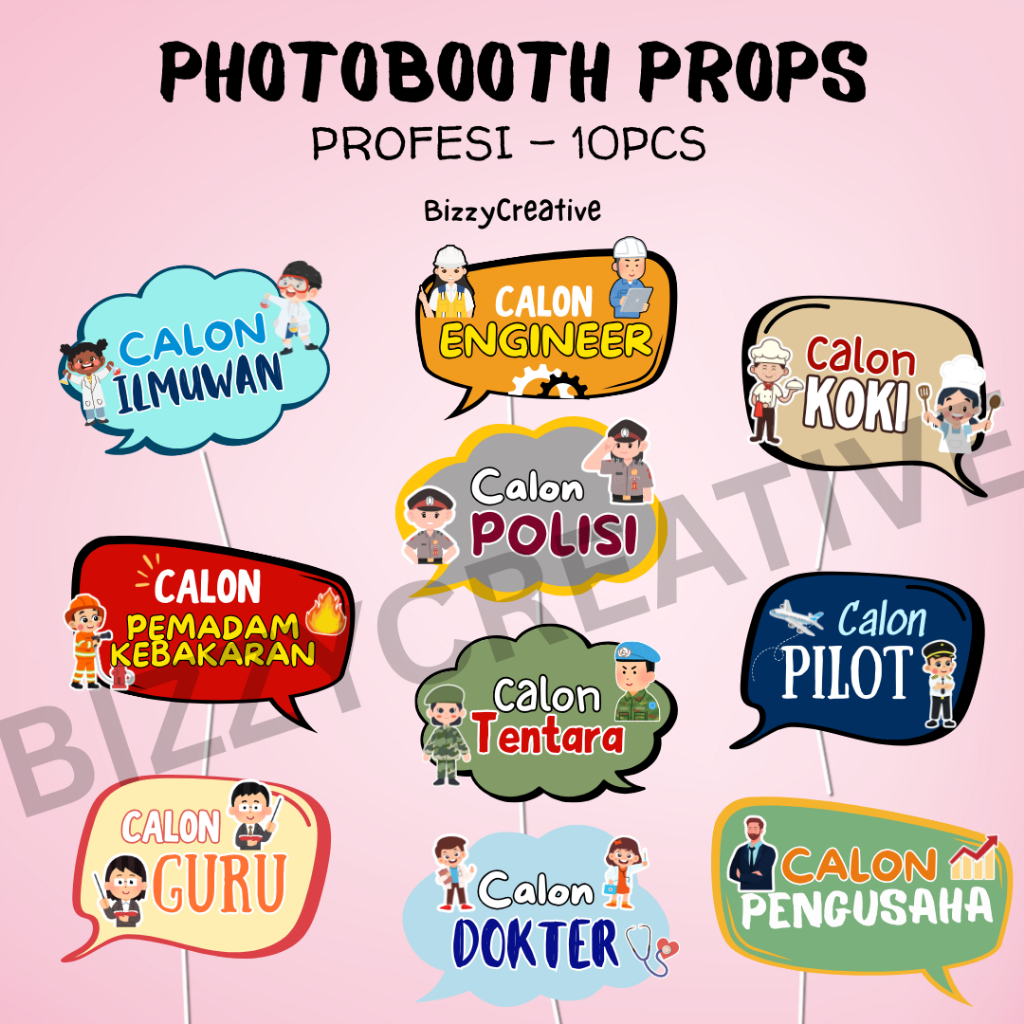 Jual (READY STOK) CITA-CITA PROFESI PROPERTI PROPS PHOTOBOOTH WISUDA ...