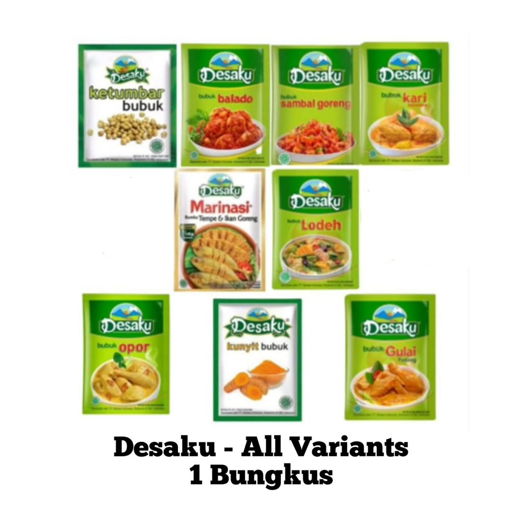 Jual Desaku Bumbu Bubuk All Varian 1 bungkus kunyit kunir bawang putih ...