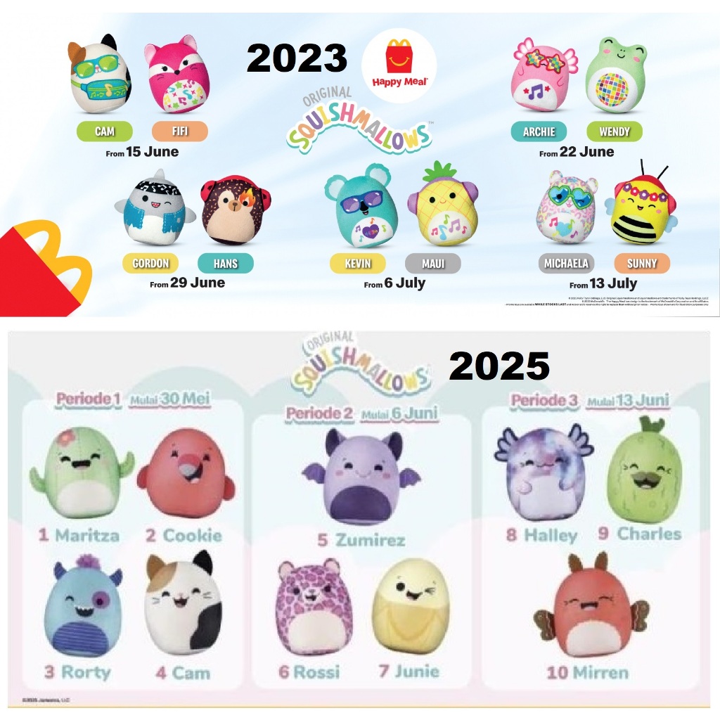 Jual Mainan Anak Happy Meal Meals McD McDonald's McDonalds Original Squishmallows Boneka Squish ...