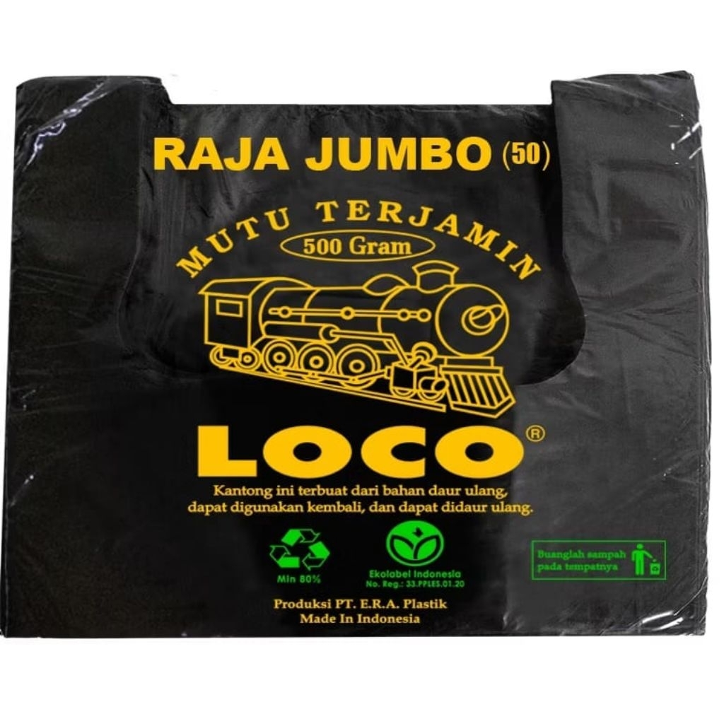 Jual Kantong Plastik Loco Ukuran 50 x 75cm Hitam Raja Jumbo Tebal ...
