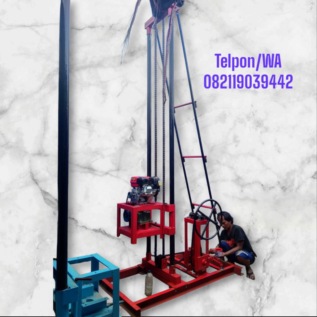 Jual PROMO mesin bor tanah type power rig menara pipa single gearbox ...