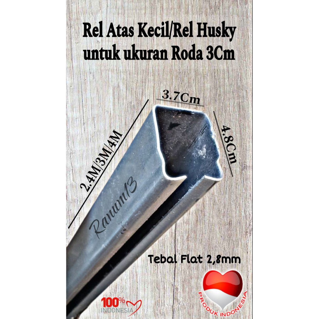 Jual Rel atas Husky/rel gantung untuk Ukuran roda gantung diameter 3cm ...