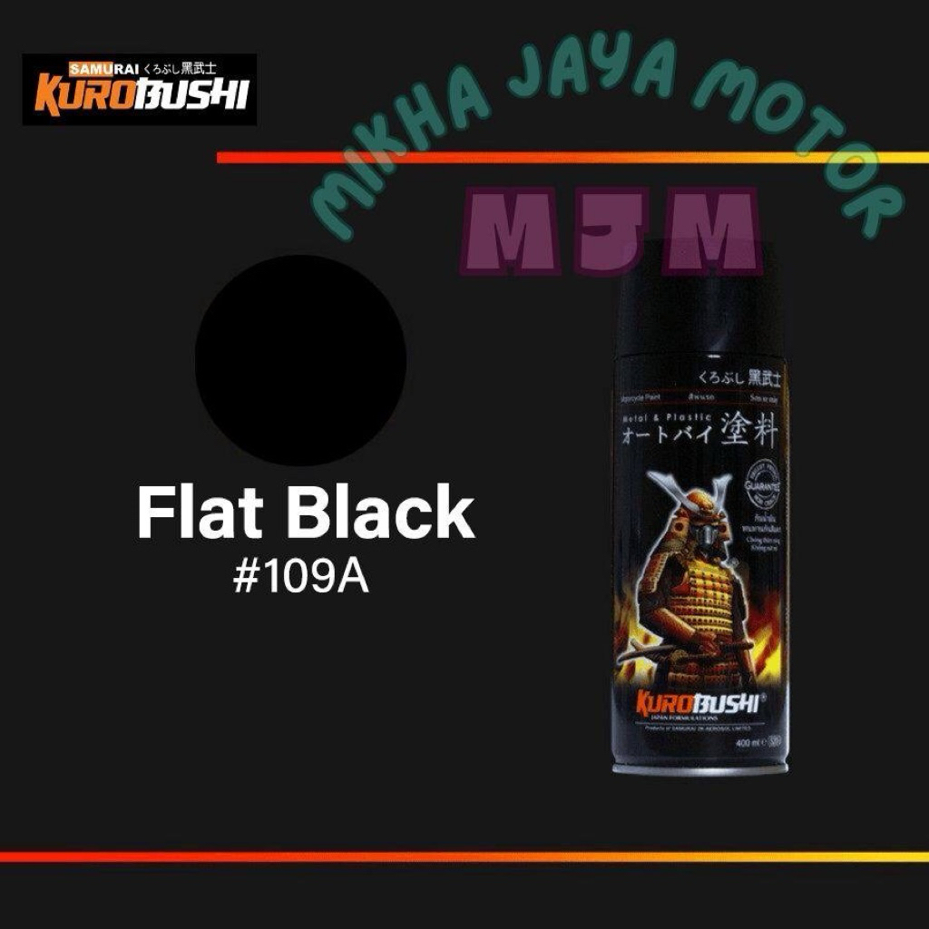 Jual Samurai Paint 109A Flat Black Hitam Dof Cat Semprot Aerosol Tahan ...