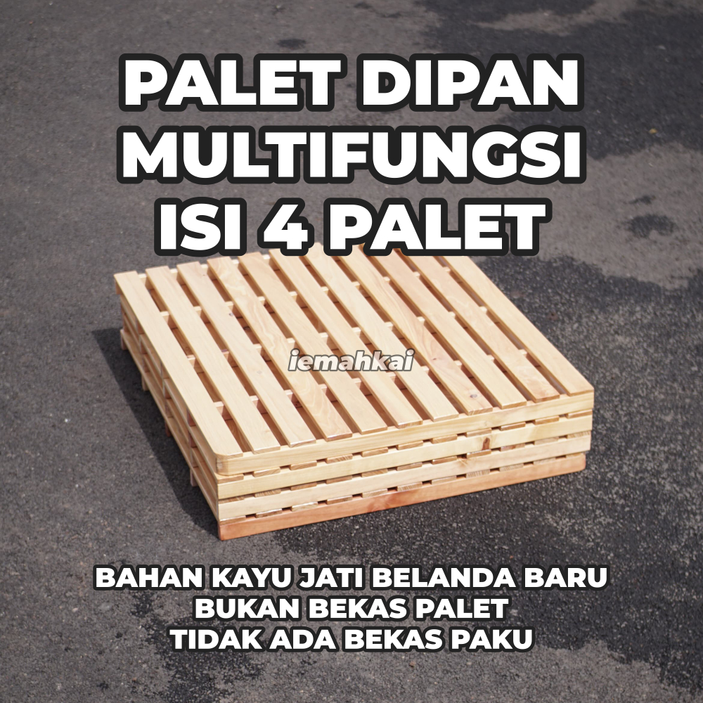 Jual PALET DIPAN MULTIFUNGSI ISI 4 PALET - Alas Kasur Bahan Kayu Jati ...