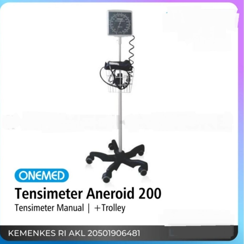 Jual ONEMED Tensimeter Aneroid 200 Standing With Trolley / Tensimeter ...