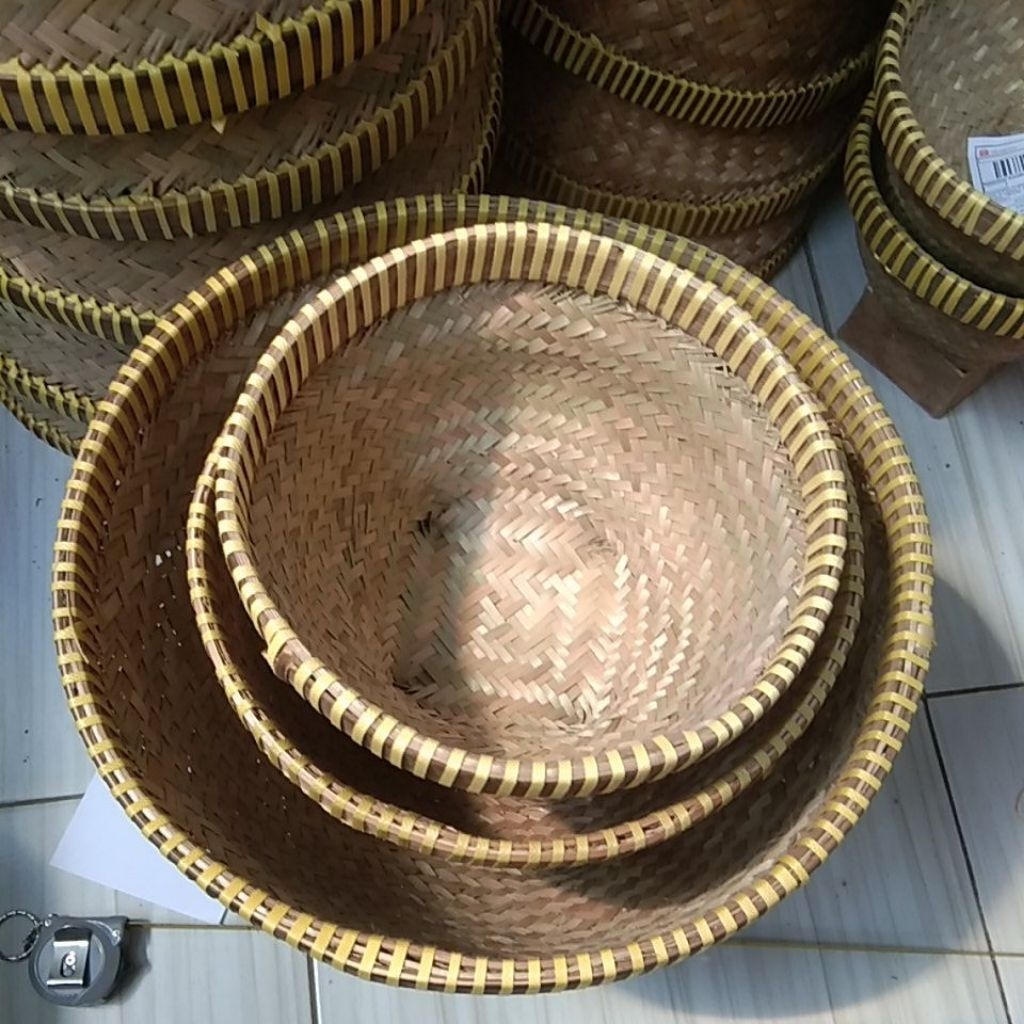 Jual WAKUL BAMBU 20CM 22CM 23CM 25CM BAKUL BAMBU BOBOKO CETHENG BAMBU ...