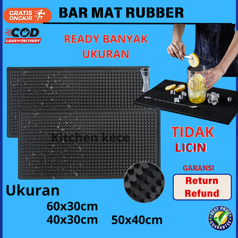 Jual Kitchenkece Bar Mat Rubber Spill Proof Anti Slip Tatakan Gelas ...
