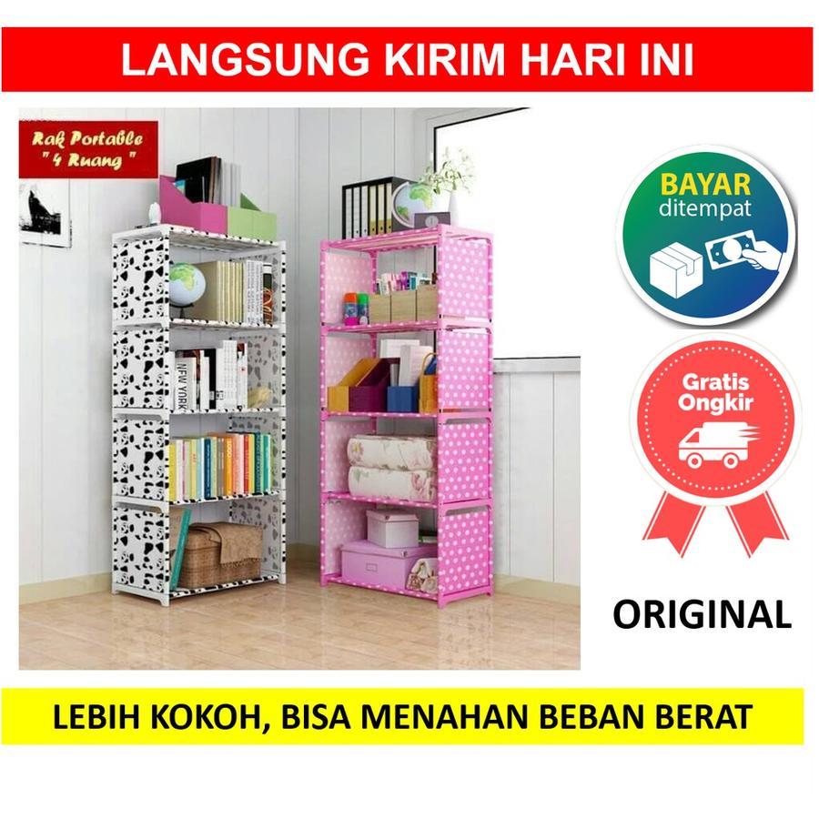 Jual HARGA SUPER MURAH Rak buku single RAK BUKU PORTABLE 5 TINGKAT 4 ...