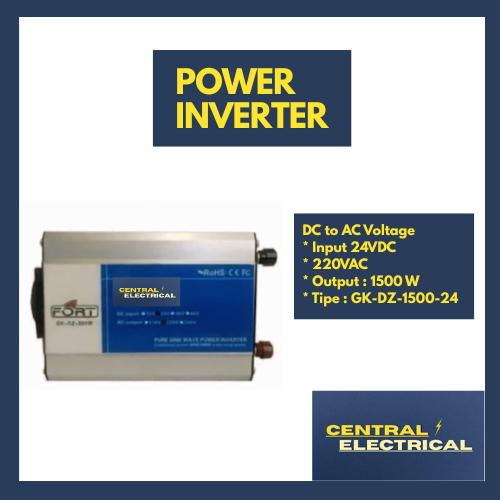Jual Power Inverter 24VDC/220VAC 1500W Merk FORT tipe GK-DZ-1500-24 DC ...