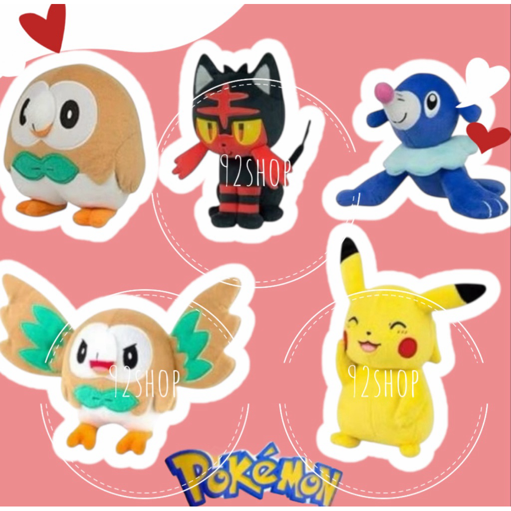 Jual Boneka pokemon pikachu rowlet popplio litten original Tomy Pokemon | Shopee Indonesia