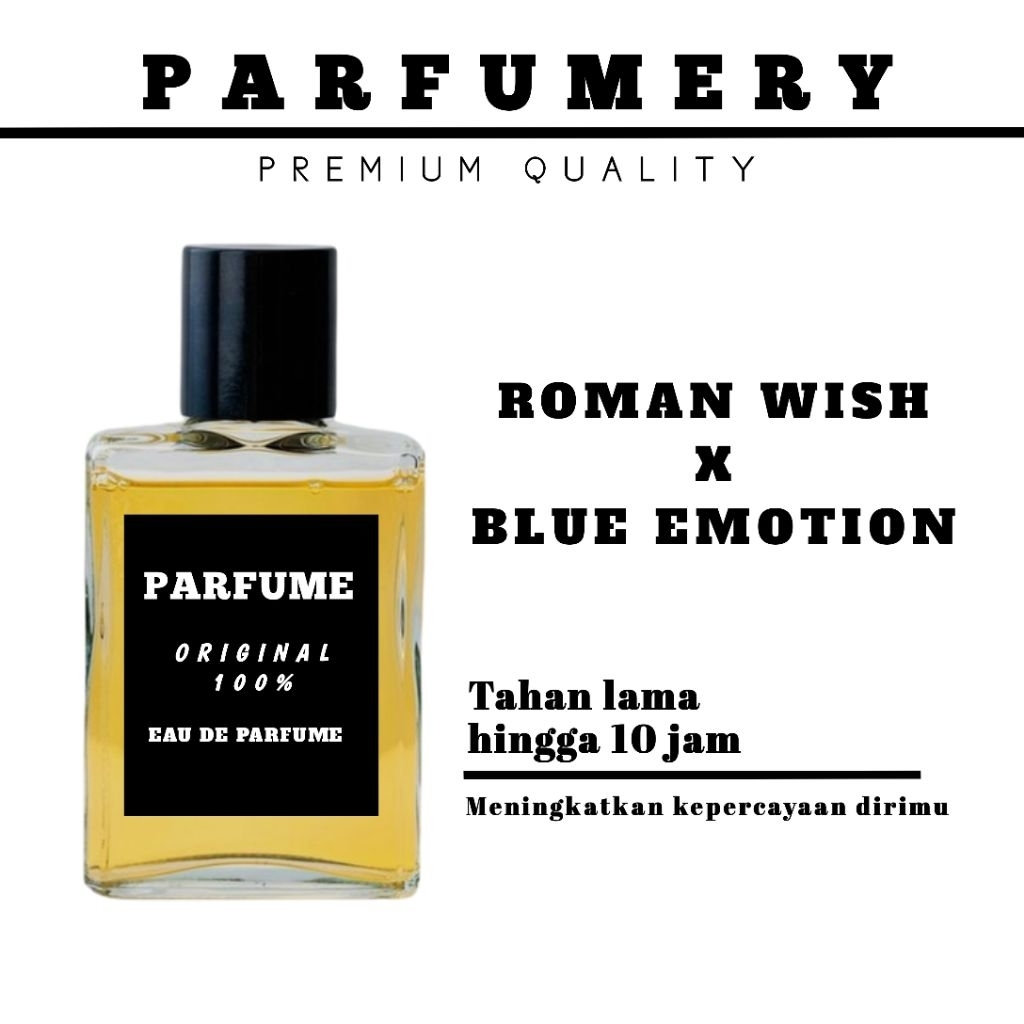 Jual PARFUM ROMAN WISH MIX BLUE EMOTION °ketahanan hingga 10-12jam ...