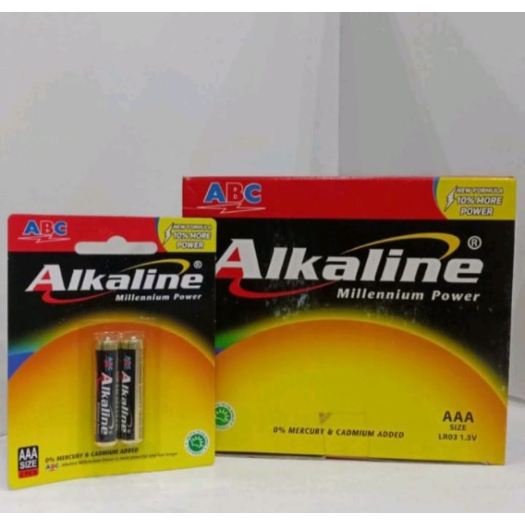 Jual Baterai ABC Alkaline A3 2B ( Paket Hemat Per Box isi 24 Pack ) | Shopee Indonesia