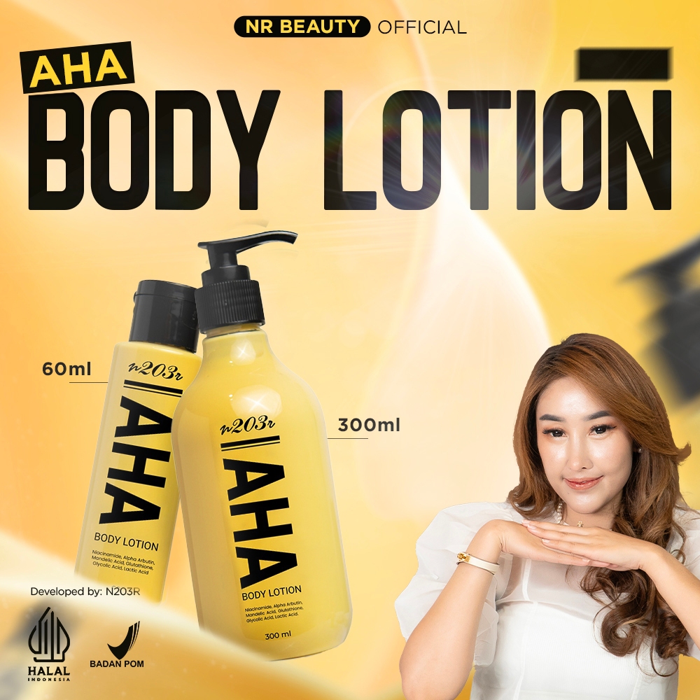 Jual N203R AHA Body Lotion Whitening NR Beauty 60ML/300ML | Shopee Indonesia