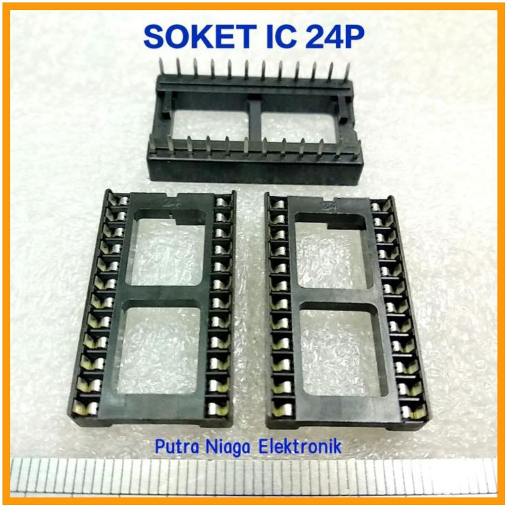 Jual Soket IC 24p tipe Lebar Socket 24pin ic 24 pin 12x2 pin Dudukan ...