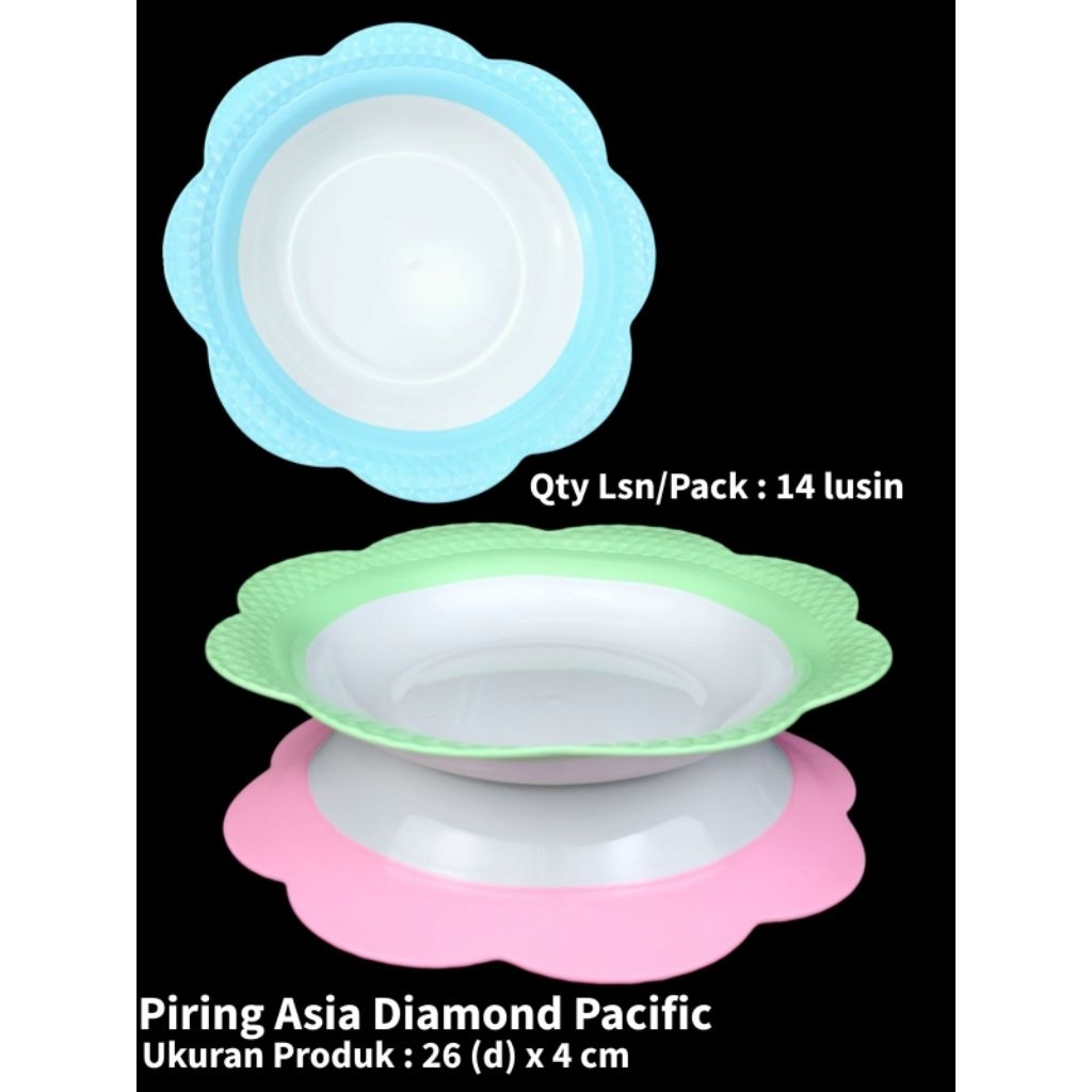 Jual (6/12 pcs) PIRING ASIA MOGE PCF/PIRING CANTIK/PIRING PLASTIK ...