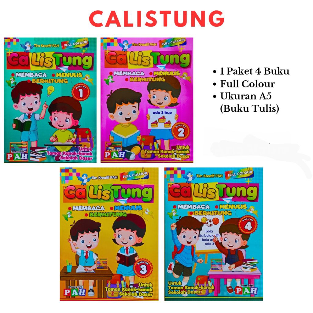 Jual CALISTUNG/PAKET 4 BUKI ANAK TK PAUD BELAJAR CALISTUNG | Shopee ...