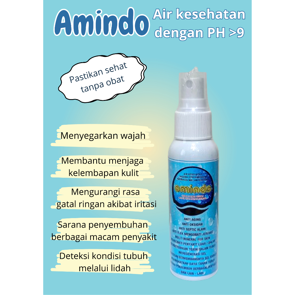 Jual Amindo alkalin water, Air alkali penunjang keseimbangan tubuh dan ...