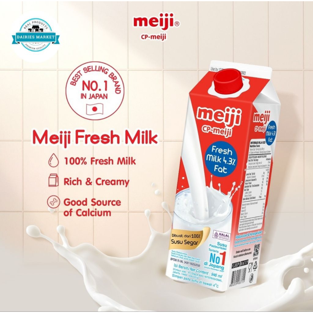 Jual Meiji Fresh Milk 1L | Shopee Indonesia
