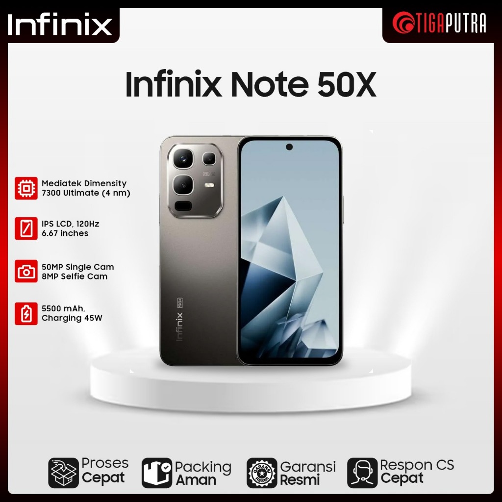 Jual Infinix Note 50X 5G (Ram 8GB, Rom 256GB, Dimensity 7300 Ultimate, 5200 mAh) | Shopee Indonesia