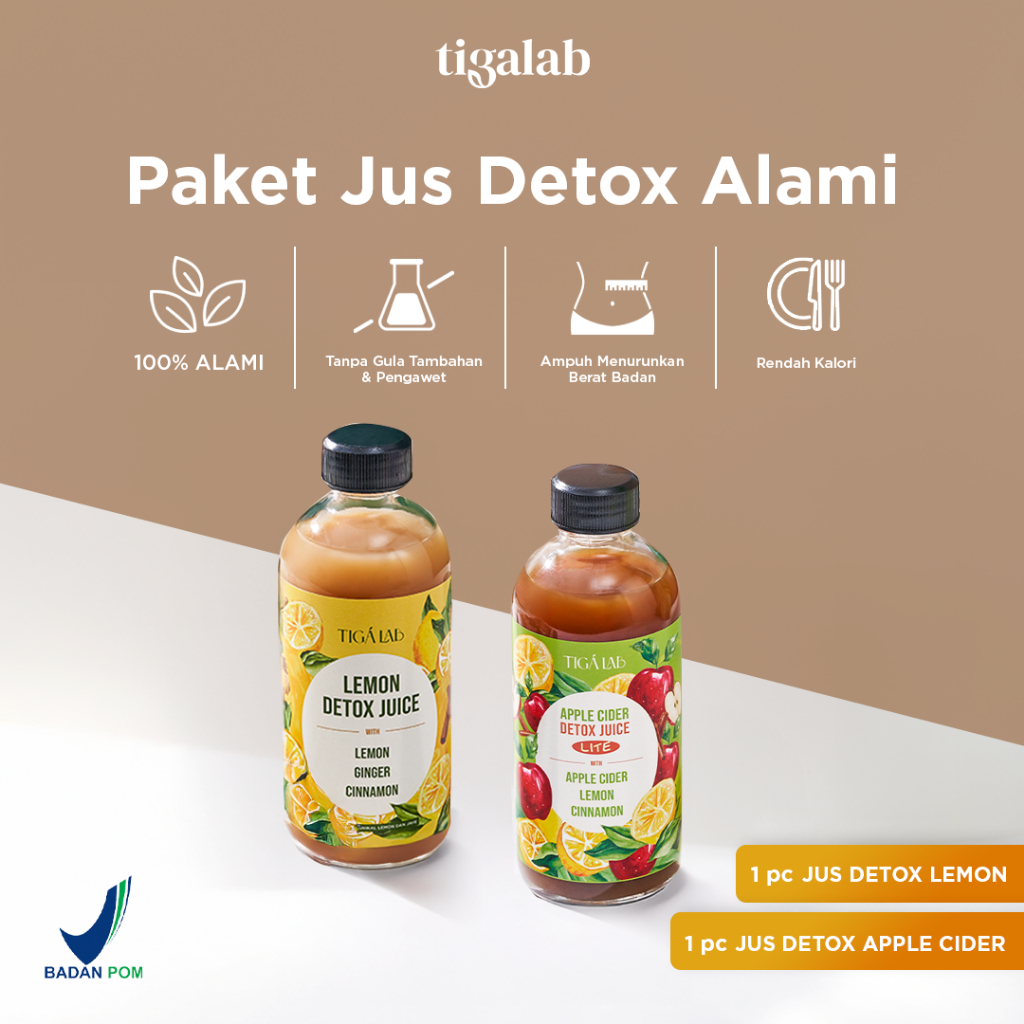 Jual [Bundle Isi 2] TIGALAB Detox Juice - Minuman Detox Lemon / Cuka ...