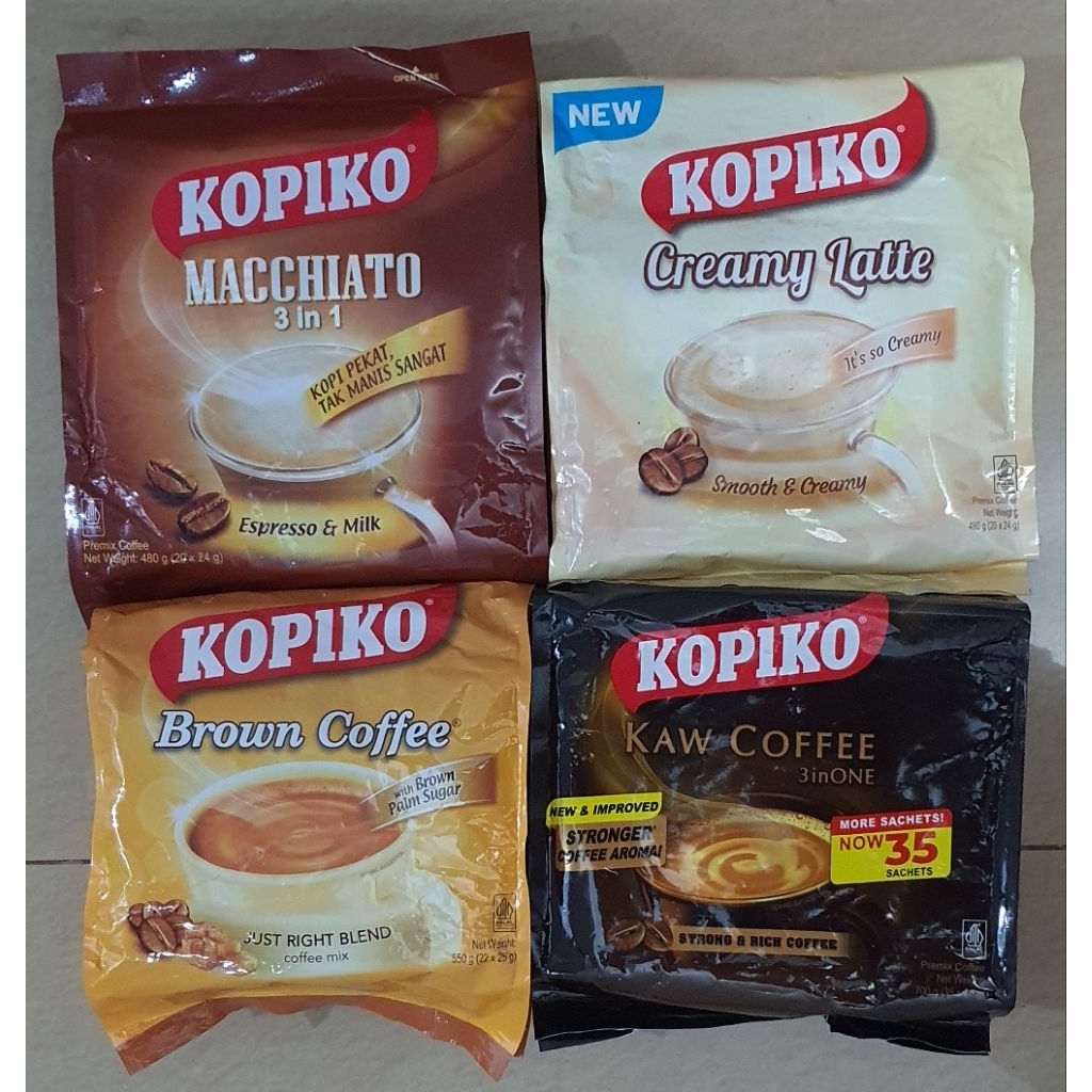 Jual KOPIKO Brown Coffe / Macchiato / Creamy Latte / Kaw 3in1 Coffe ...