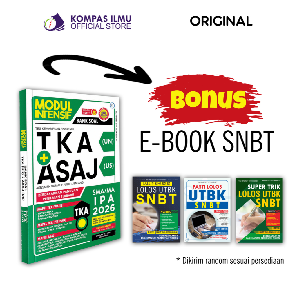 Jual Buku Bank Soal TKA + ASAJ / UN + US SMA MA IPA 2026 Full Pembahasan Ujian Sekolah Ujian ...
