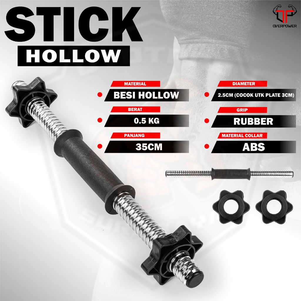 Jual STIK PENDEK LURUS BARBEL DUMBELL BARBEL STICK SOLID STRAIGHT BAR ...