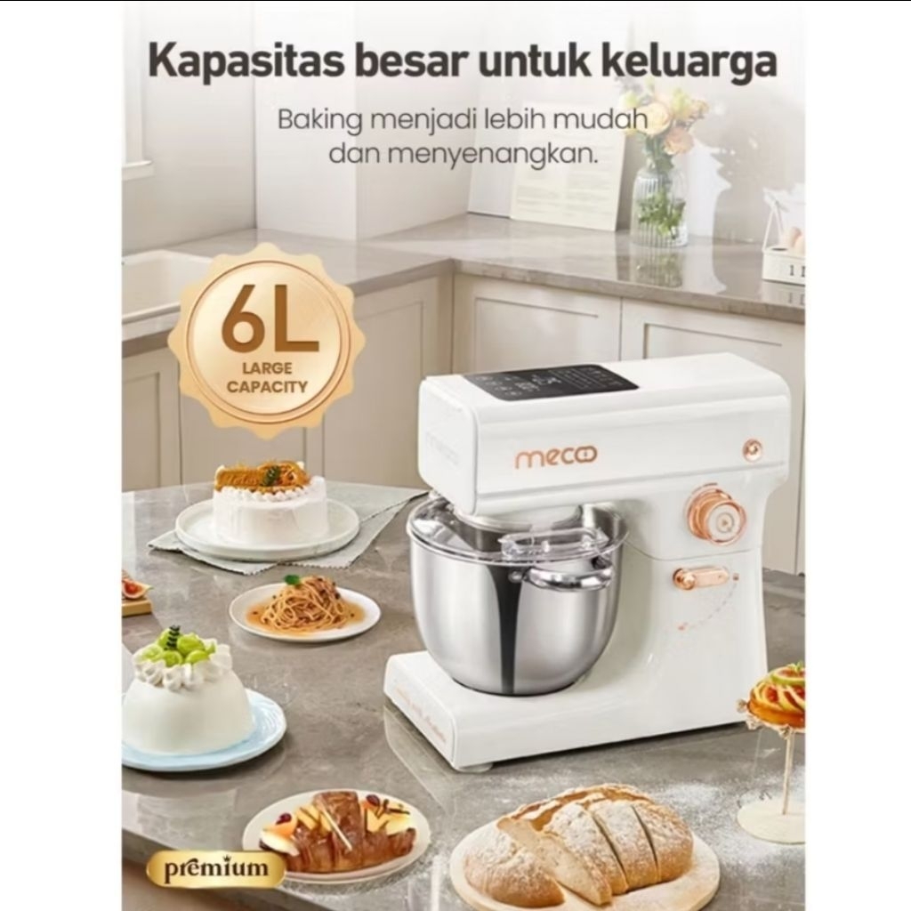 Jual MECOO STAND MIXER Aestethic Premium 6 Liter | Shopee Indonesia