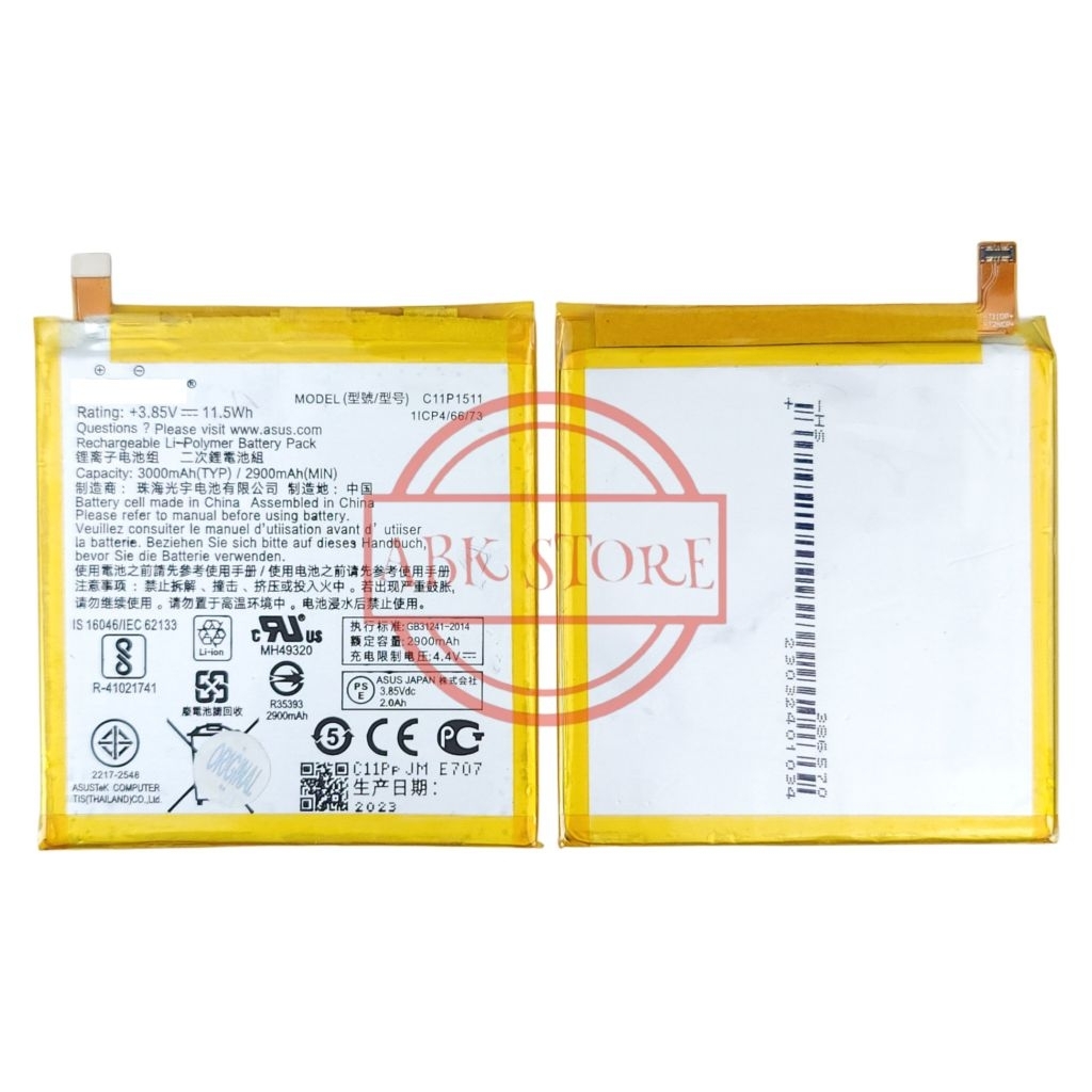 Jual BATERAI C11P1511 FOR ASUS ZENFONE 3 5.5" ZE552KL BATTERY | Shopee ...