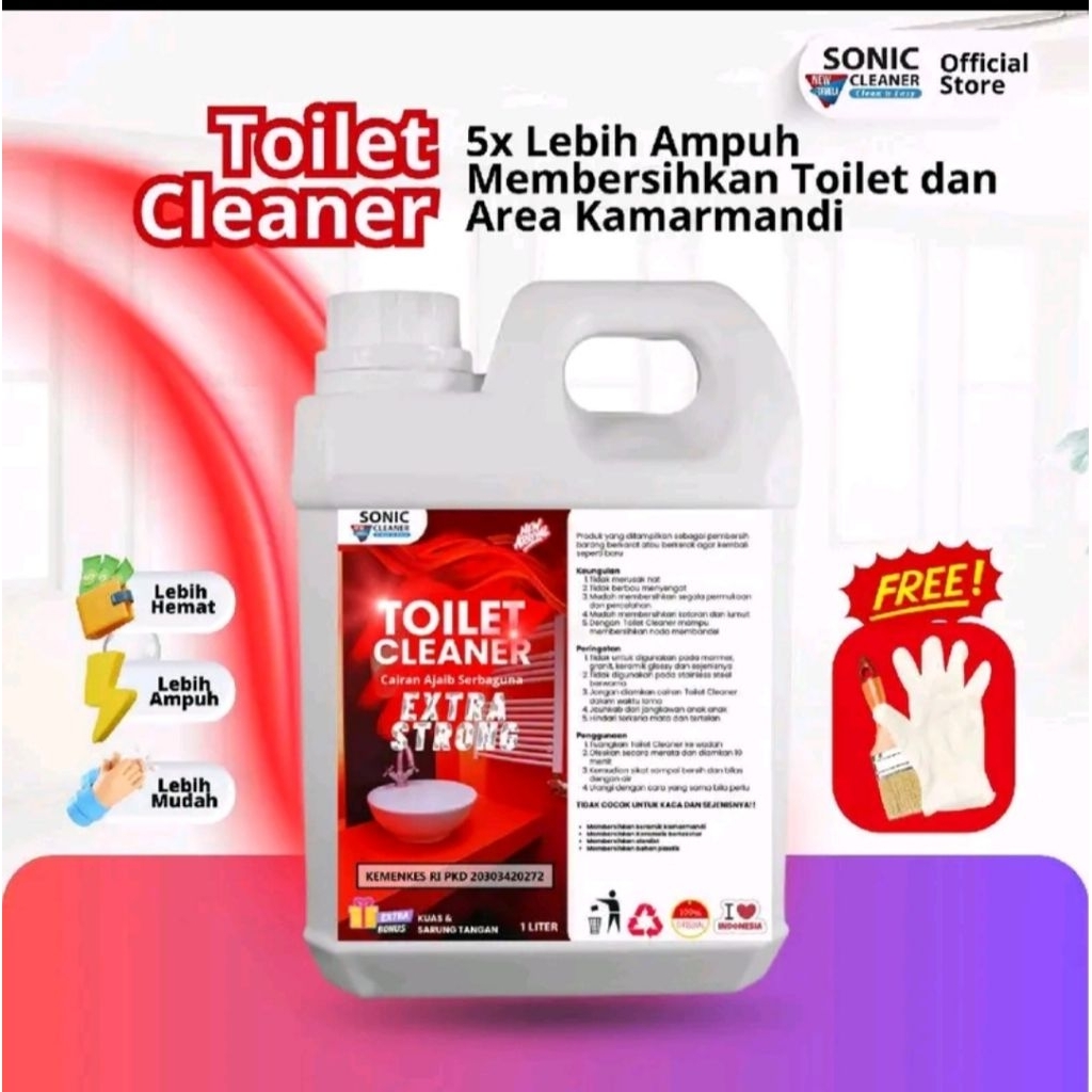 Jual SONIC MERAH Toilet Clener Cairan Pembersih WC Wastafel Kloset ...