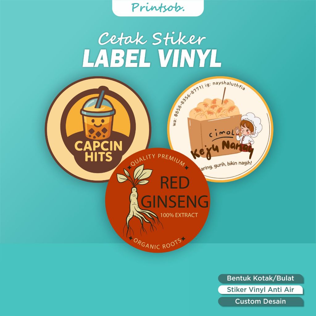 Jual Stiker label vinyl custom gambar | Shopee Indonesia