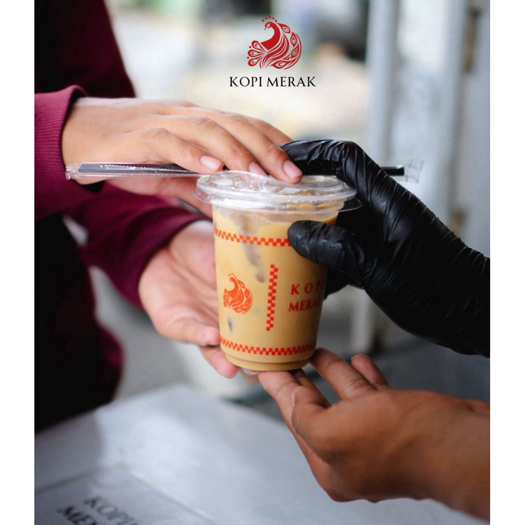 Jual [50 PCS] CUP KOPI KELILING + STRAWLESS LID MERAK | Shopee Indonesia