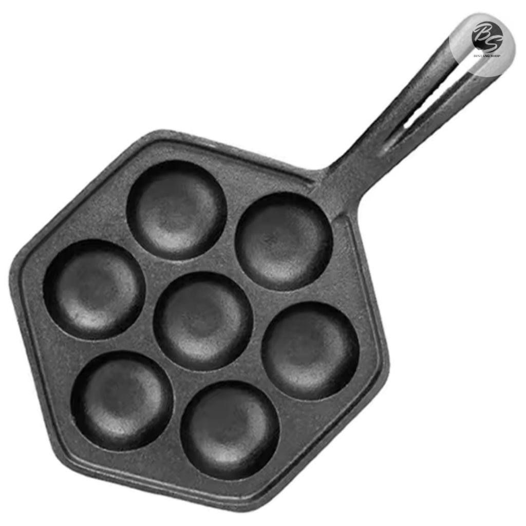 Jual Cetakan Takoyaki 7 Lubang Anti Lengket / Takoyaki Cast Iron Pan ...