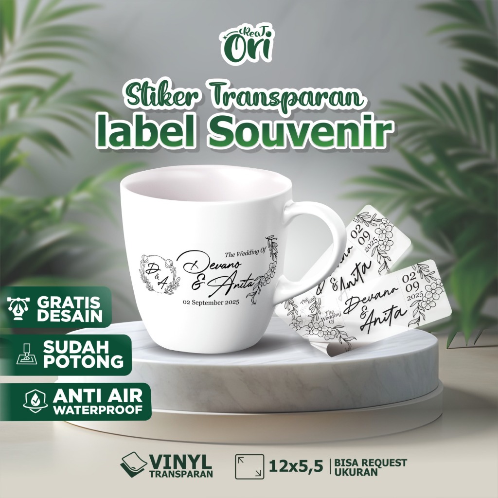 Jual STIKER LABEL NAMA SOUVENIR - STICKER SOUVENIR TRANSPARAN ...