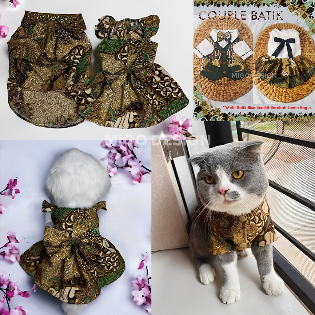 Jual ⭐Migo Design LIMITED 17⭐ Couple Batik Dress Kemeja Baju Kucing ...