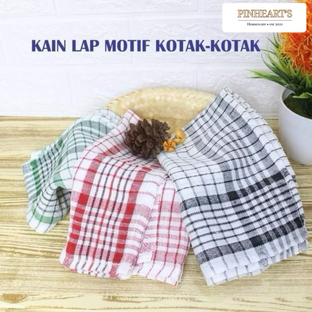 Jual SERBET LAP KOTAK / KAIN LAP SERBET KOTAK-KOTAK / SERBET LAP DAPUR ...