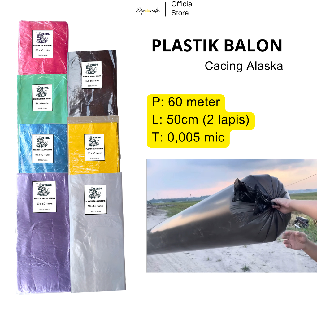 Jual Plastik Balon Udara Cacing Alaska Panjang cap WEROK - Lampion ...