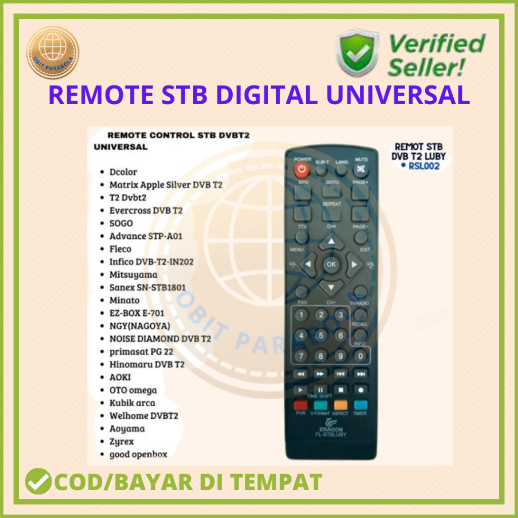 Jual REMOTE SET TOP BOX UNIVERSAL BISA DI HAMPIR SEMUA MERK STB TERLARIS | Shopee Indonesia