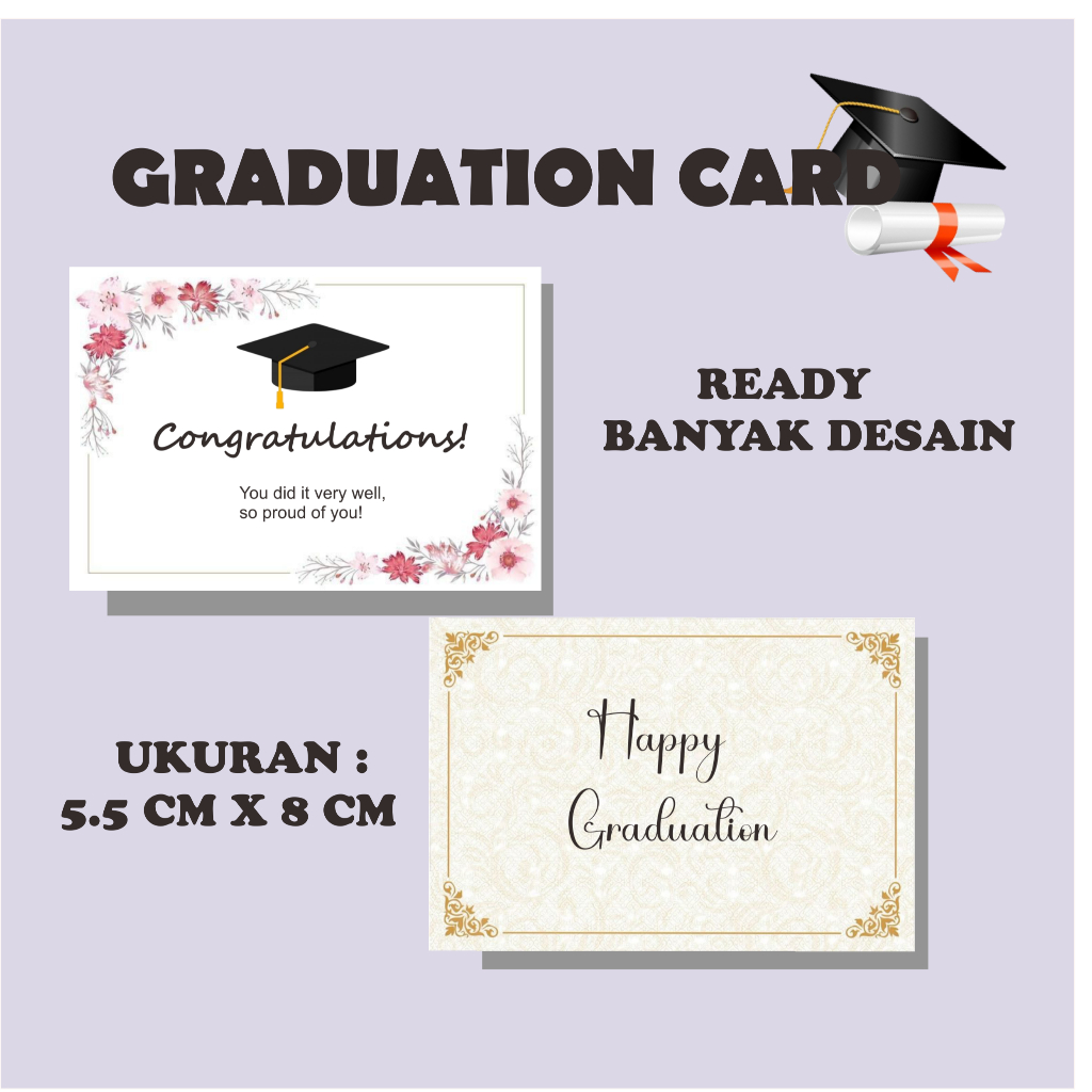 Jual KARTU UCAPAN WISUDA / KARTU UCAPAN WISUDA / KARTU GRADUATION ...