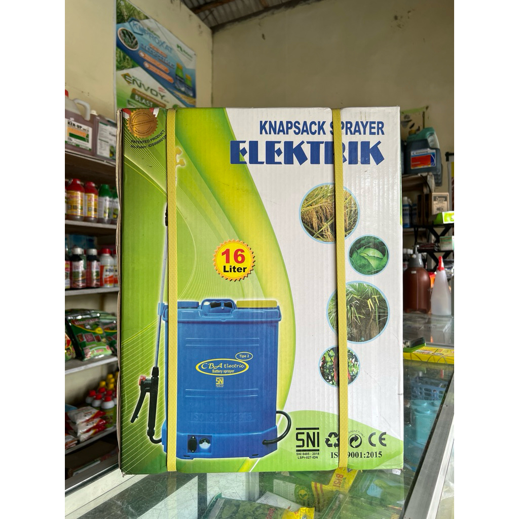 Jual CBA Electric Battery Sprayer 16 Liter | Knapsack Sprayer Elektrik ...
