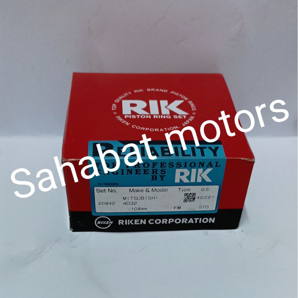 Jual RING PISTON RING SEHER SET MITSUBISHI 4D32 EX SINGAPORE RIK JAPAN ...