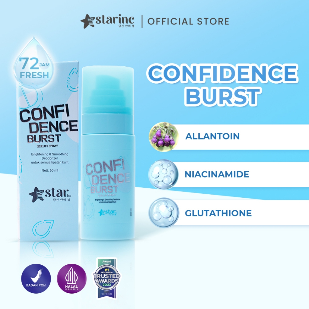 Jual Deodorant Serum Spray Confidence Burst STARINC 60 ml | Shopee ...