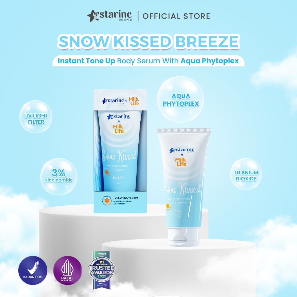 Jual Starinc X Milk Life Snow Kissed Breeze Fun Size Instant Tone Up ...